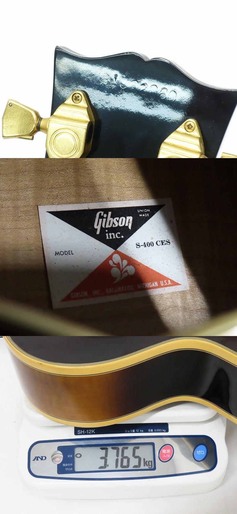 【やや傷や汚れあり】 Gibson S-400 CES 1982年製 フルアコースティックギター Super-400 ギブソン ケース付 ...